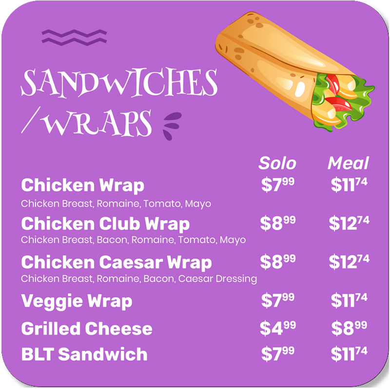 Our menu – Little Monkeys