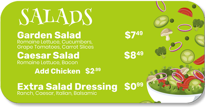 Our menu – Little Monkeys