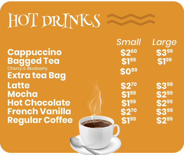 Our menu – Little Monkeys